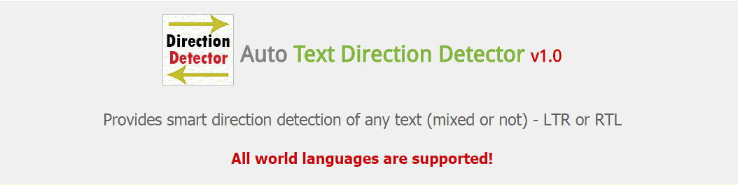 Auto Language Direction Detector - PHP Class by muwakaba | CodeCanyon